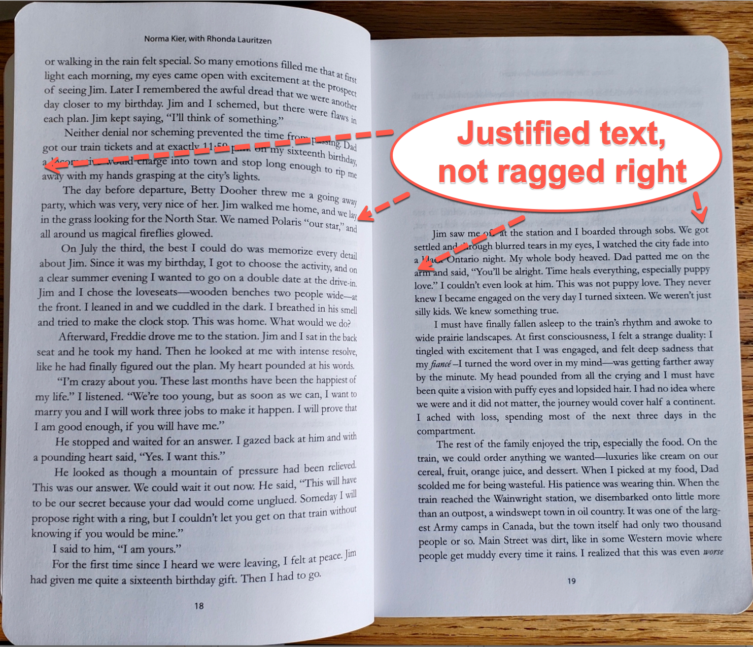 Formatting justified text Tell Your Story With Evalogue Life
